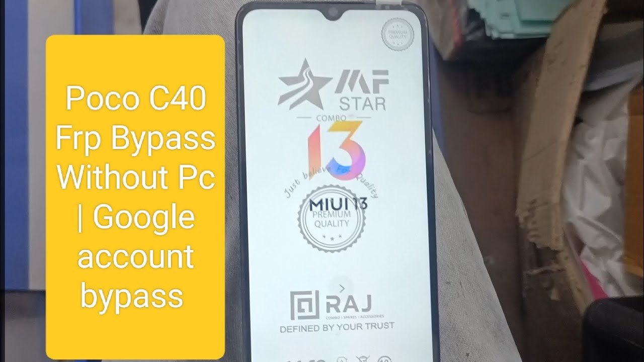Poco C40 Frp Bypass Without pc | Google account bypass - YouTube