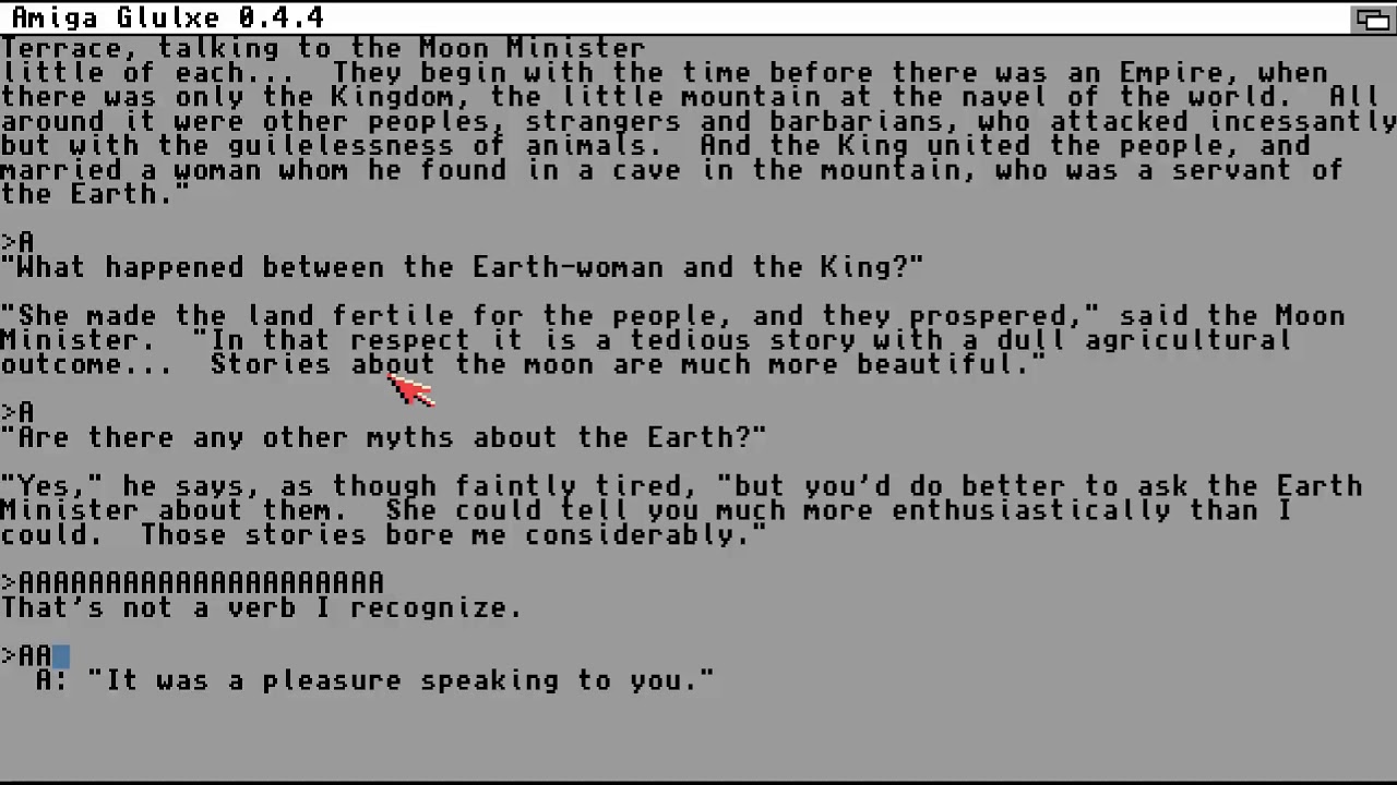 AMIGA PYTHO'S MASK ITS GLULX TEXT ADVENTURE GLULXE INTERPRETER By ...