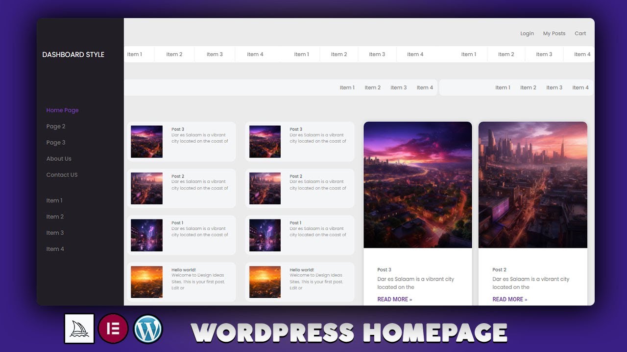 Responsive Dashboard Style HOMEPAGE , with Midjourney, Wordpress and ...