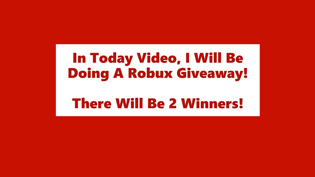 ROBUX GIVEAWAY - ROBLOX - YouTube