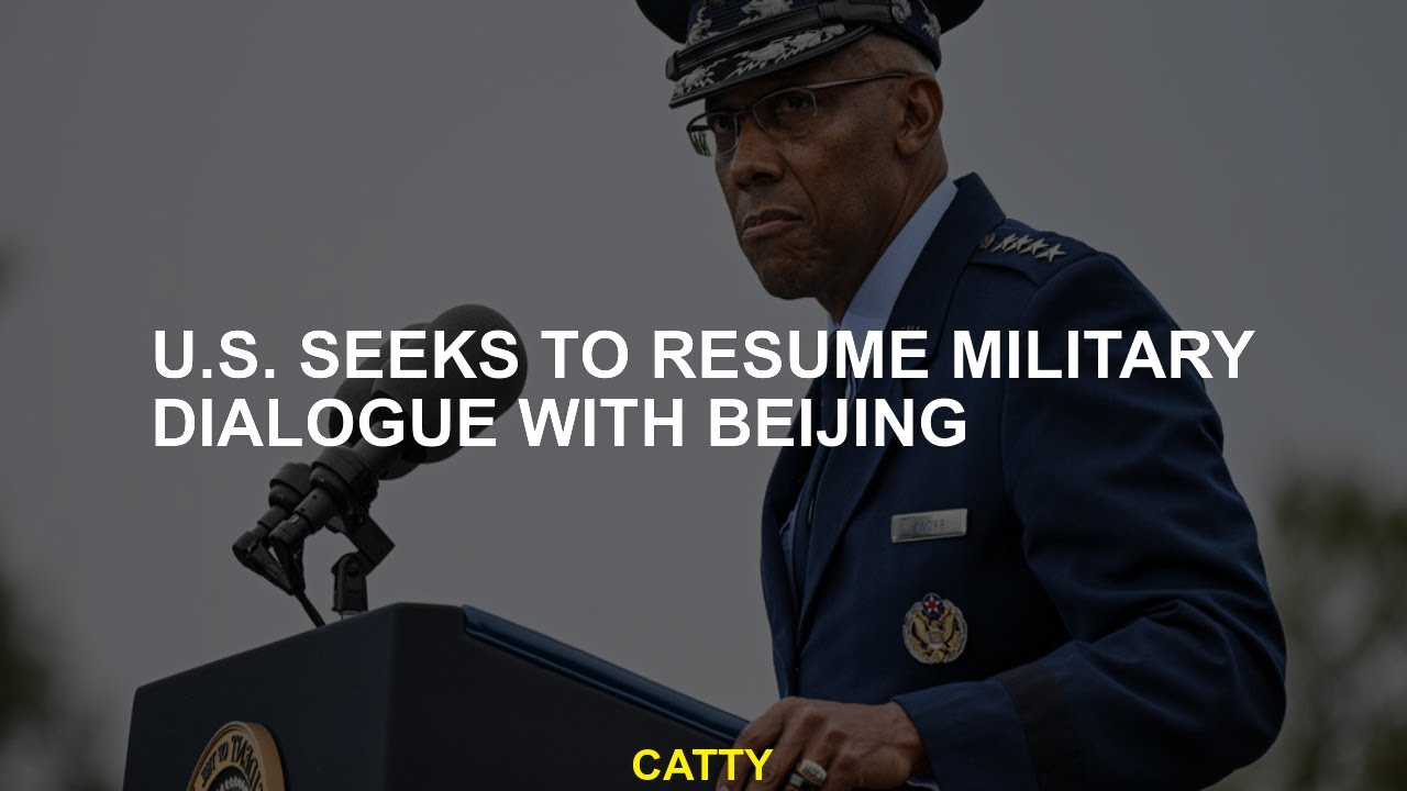 U.S. Seeks to Resume Military Dialogue With Beijing - YouTube