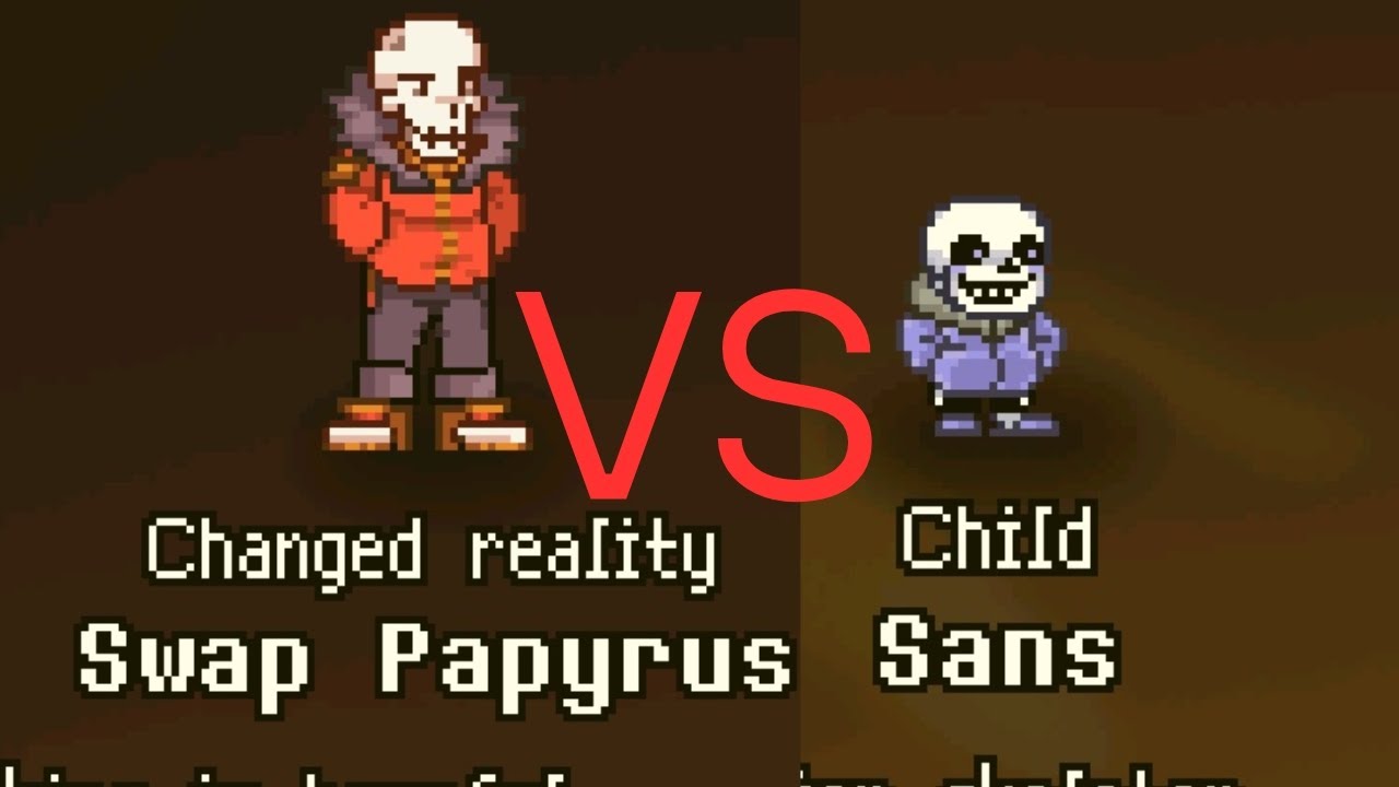 Changed Reality Swap Papyrus VS Child Sans | Undeverse Battles | - YouTube