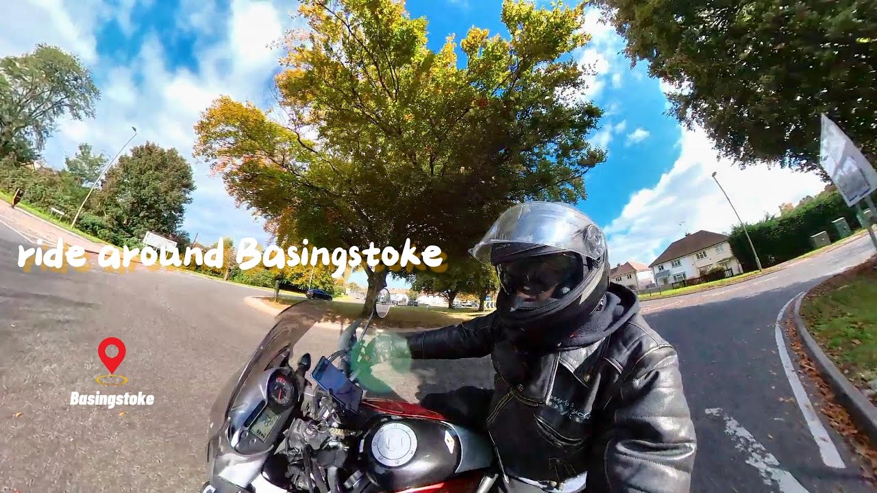 🏍️ Motorcycle Ride Through Basingstoke, England | No Music, No Talking ...