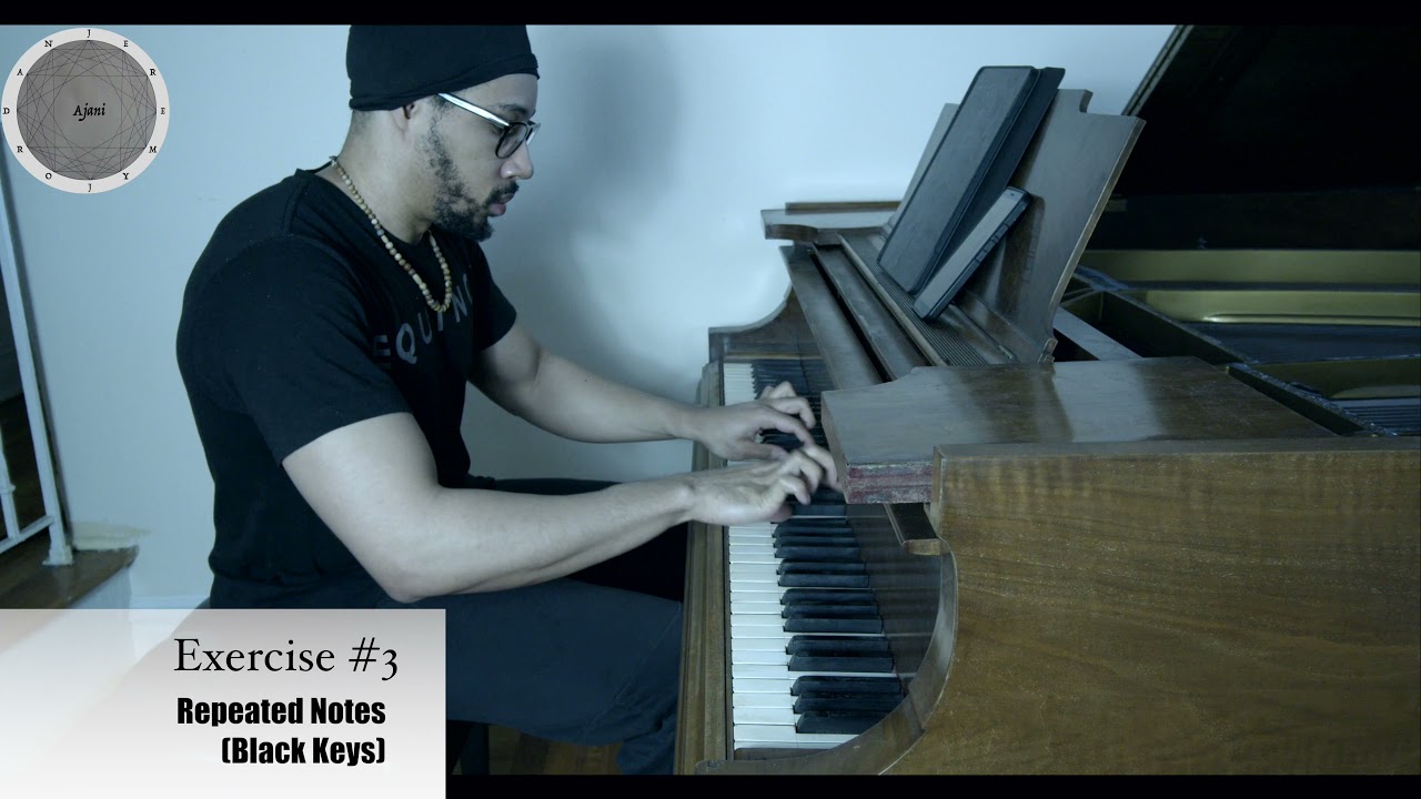 Piano Exercise #3 Repeated Notes (Black Keys) - YouTube