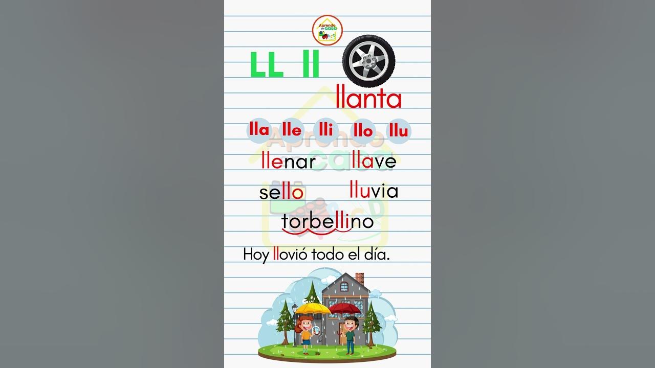 🔴 La letra Ll 😃 practiquemos palabras con lla, lle, lli, llo, llu ...