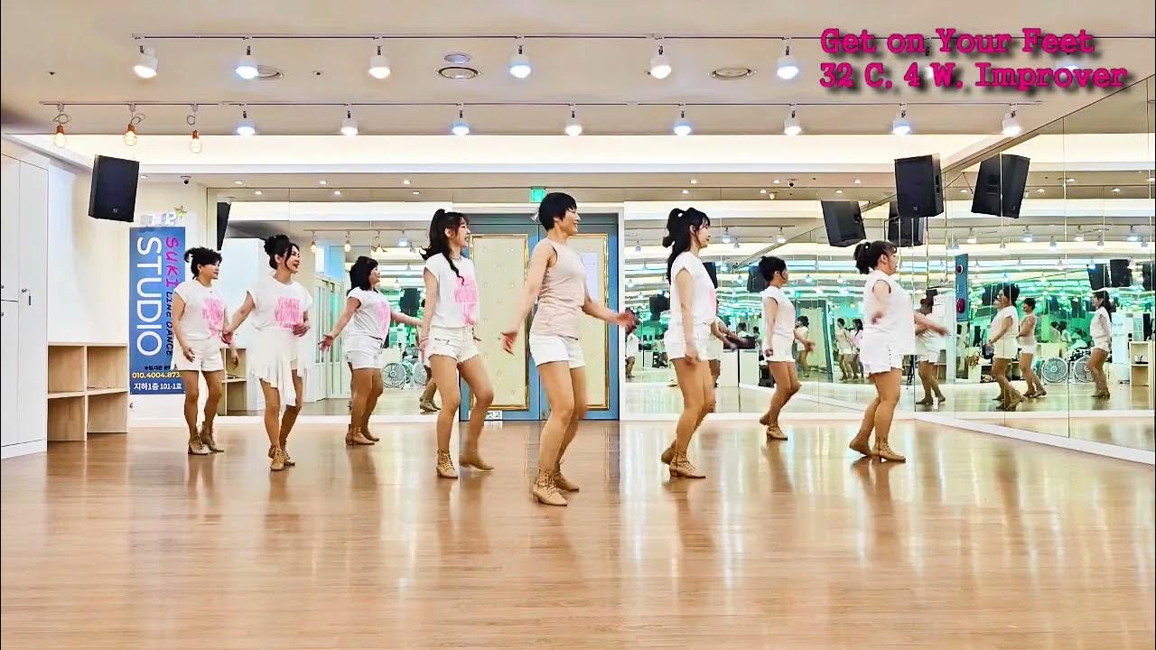 Get on Your Feet Line Dance (Improver) - YouTube