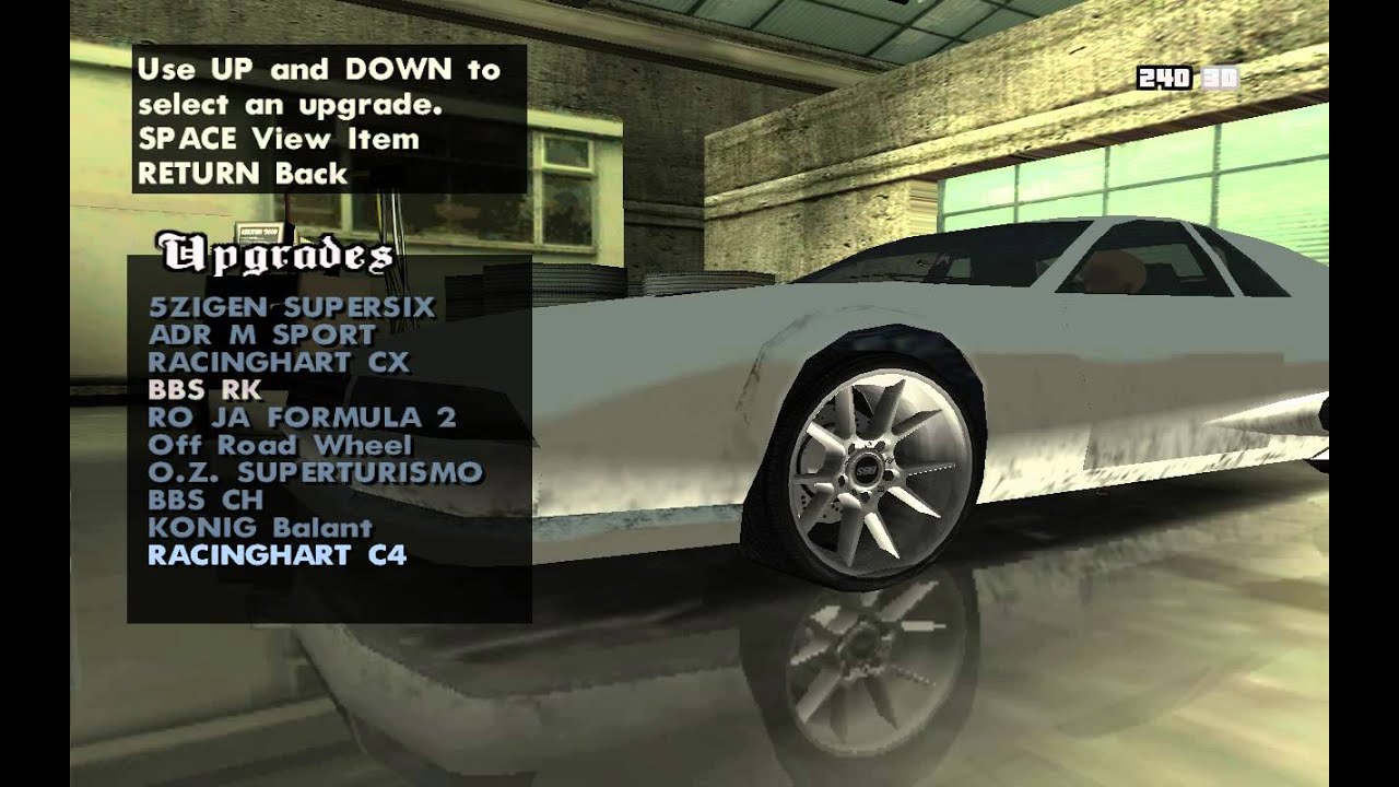 GTA San Andreas - Wheel MOD (NFS Most Wanted) - YouTube