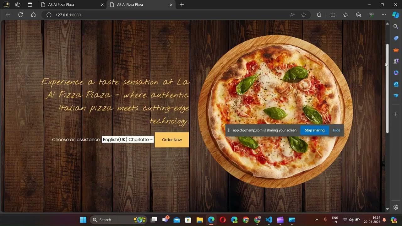 Python project-2 Pizza outlook page Cognitive classai - YouTube