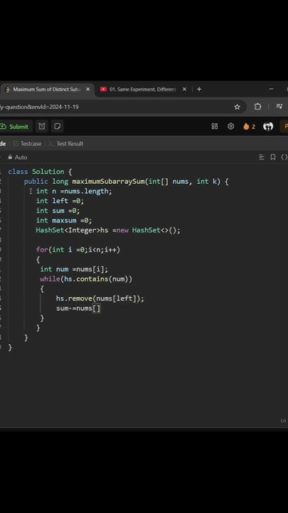 Leetcode Daily Challenge Algorithmdevelopment Programminglanguage Leetcode 2461leetcode