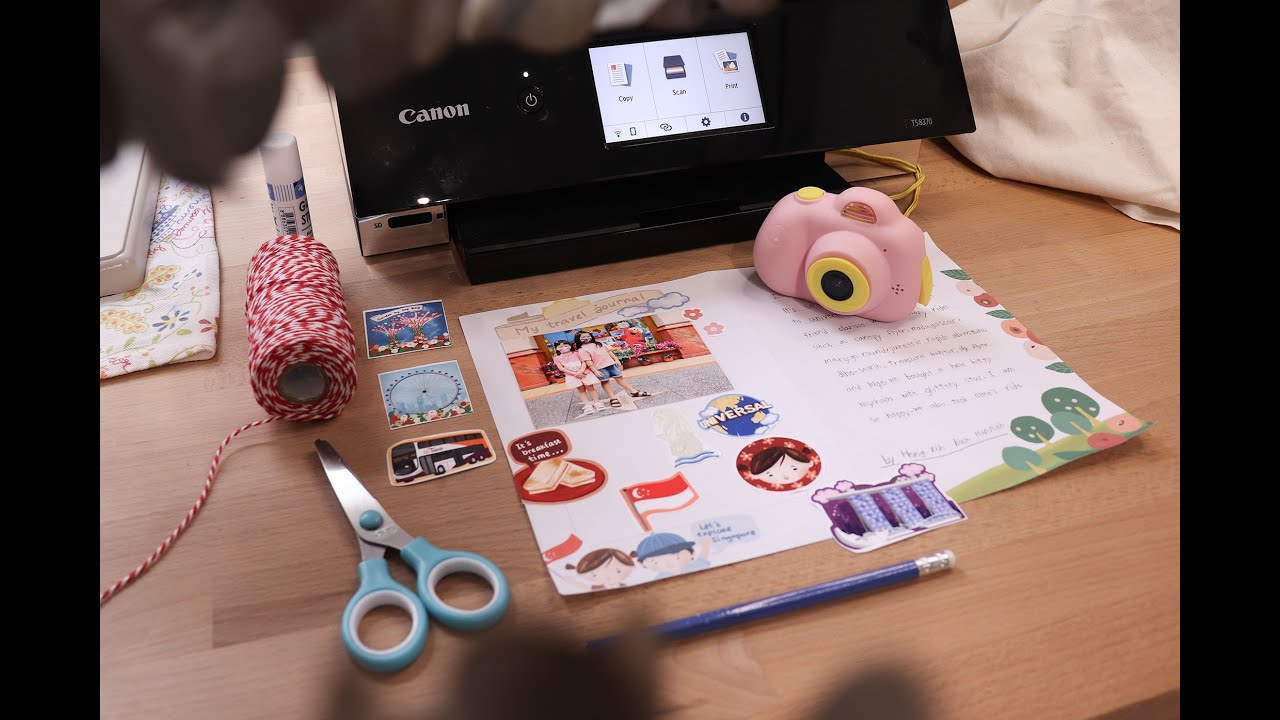 kids travel journal - create stickers with me - journal vlog school ...