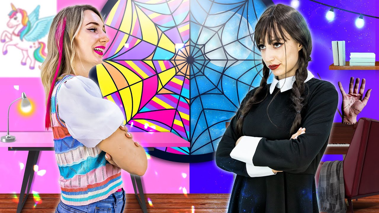 Wednesday Addams and Enid in Real Life | Funny Situations in Addams ...