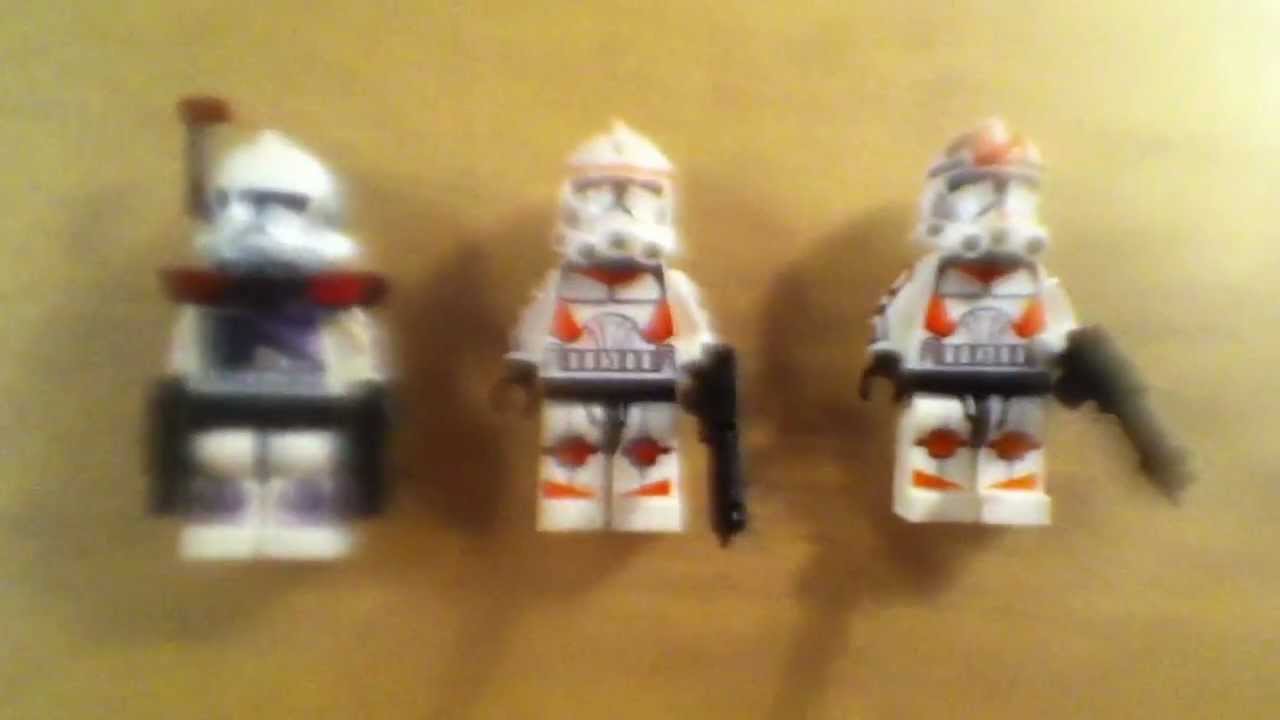Lego Star Wars Custom Clones {Waxer, Boil, and Commander Colt} - YouTube