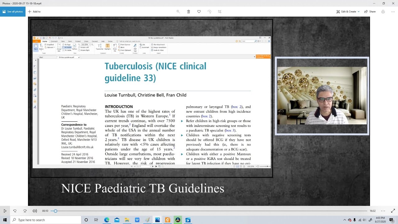 NICE Guidelines for Paediatric Tuberculosis - YouTube