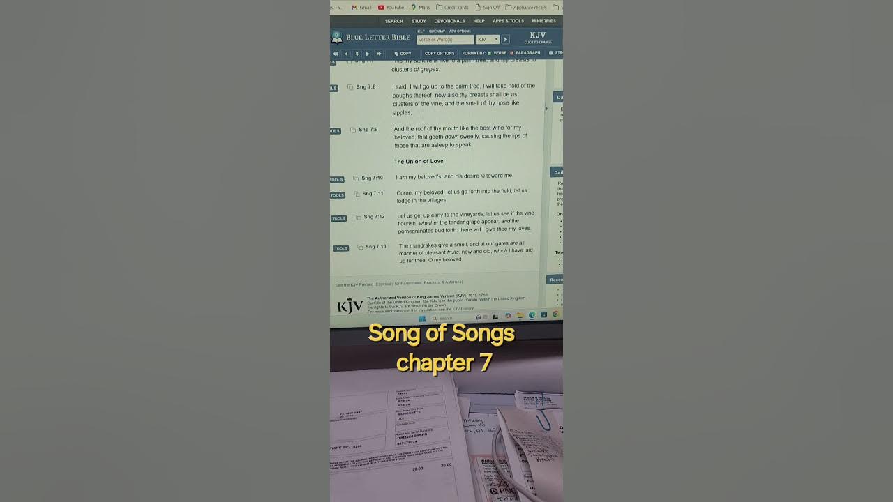 Song of Songs chapter 7 King James Version - YouTube