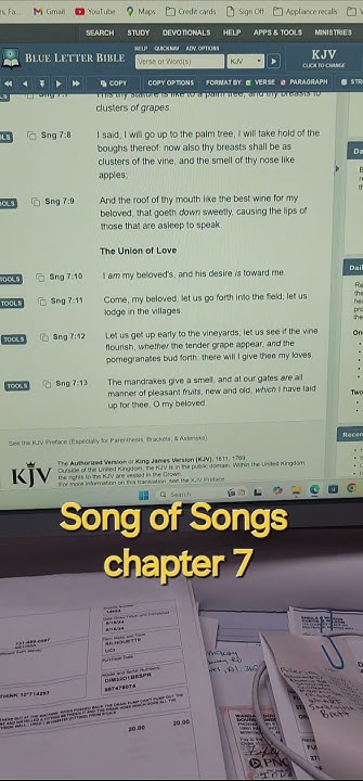 Song of Songs chapter 7 King James Version - YouTube