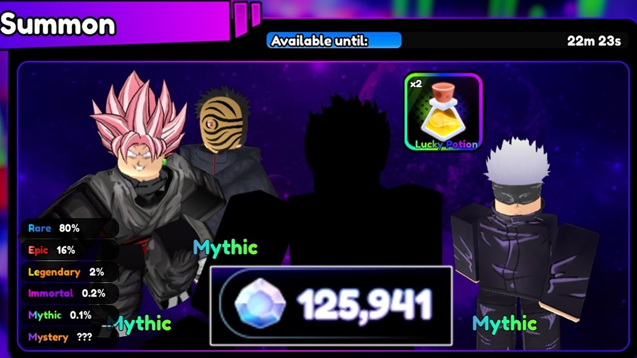 40500 Gems Summon with Lucky Potion in Anime Power Defense Roblox - YouTube