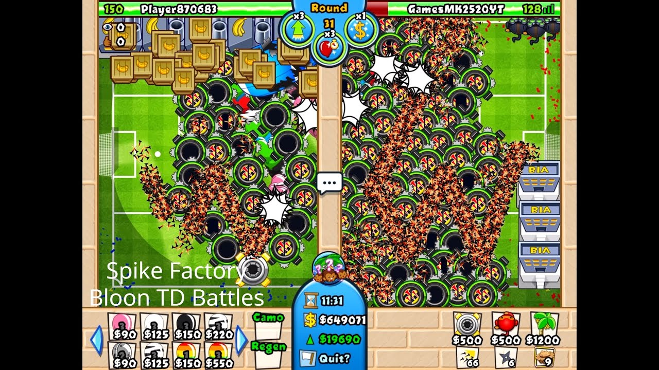 Spike Factory - Bloon TD Battles - YouTube