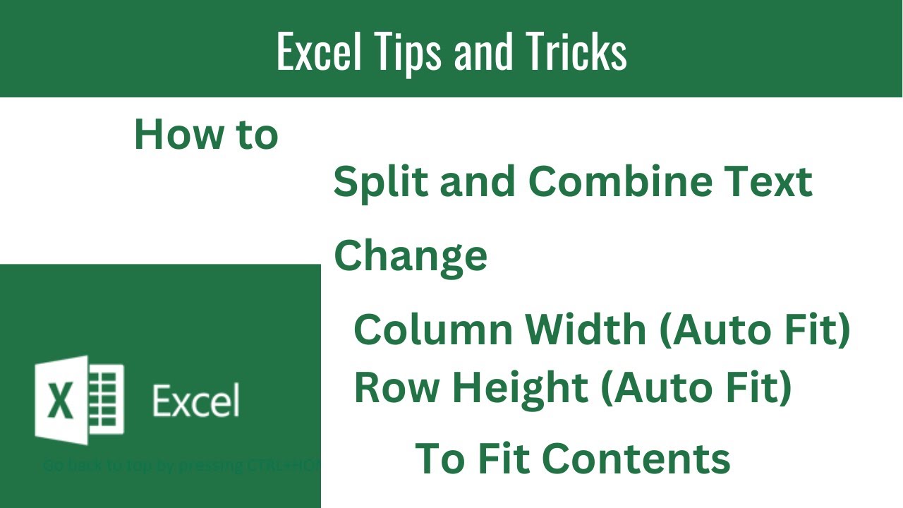 How To Split Text How To Combine Text How To Auto Fit Column Width How To Split Text How To Combine Text How To Auto Fit Column Width