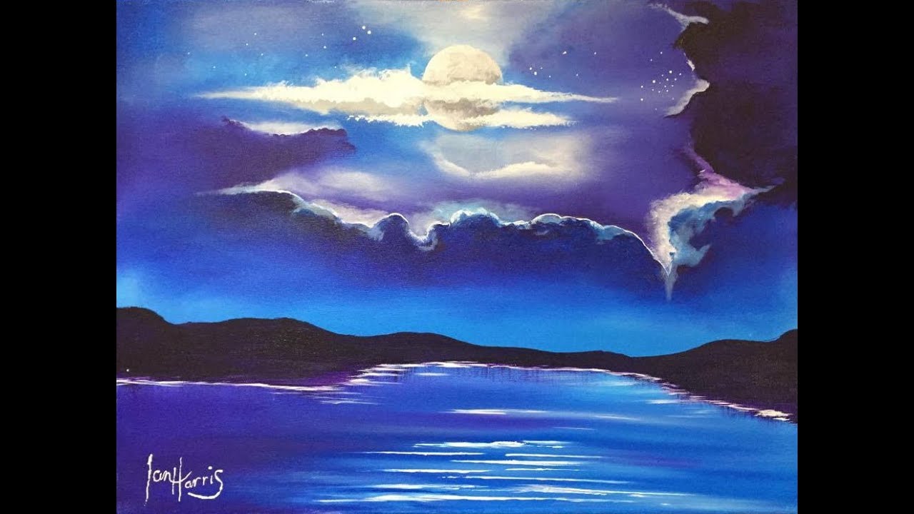 #40. acrylic deep moon - YouTube