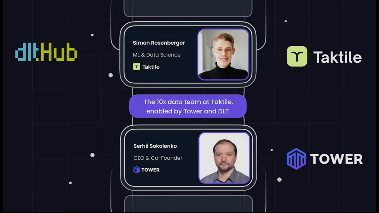 The 10x data team at Taktile, enabled by Tower and dltHub - YouTube