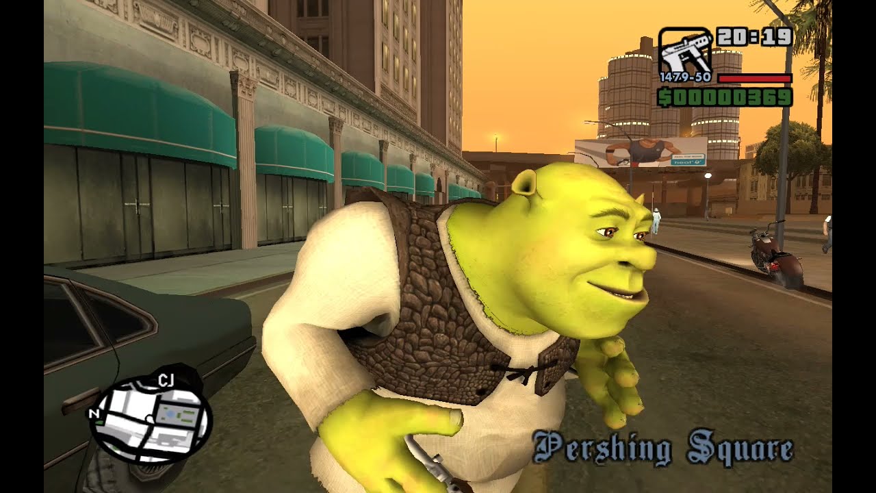 SHREK GTA SAN ANDREAS SKIN - YouTube