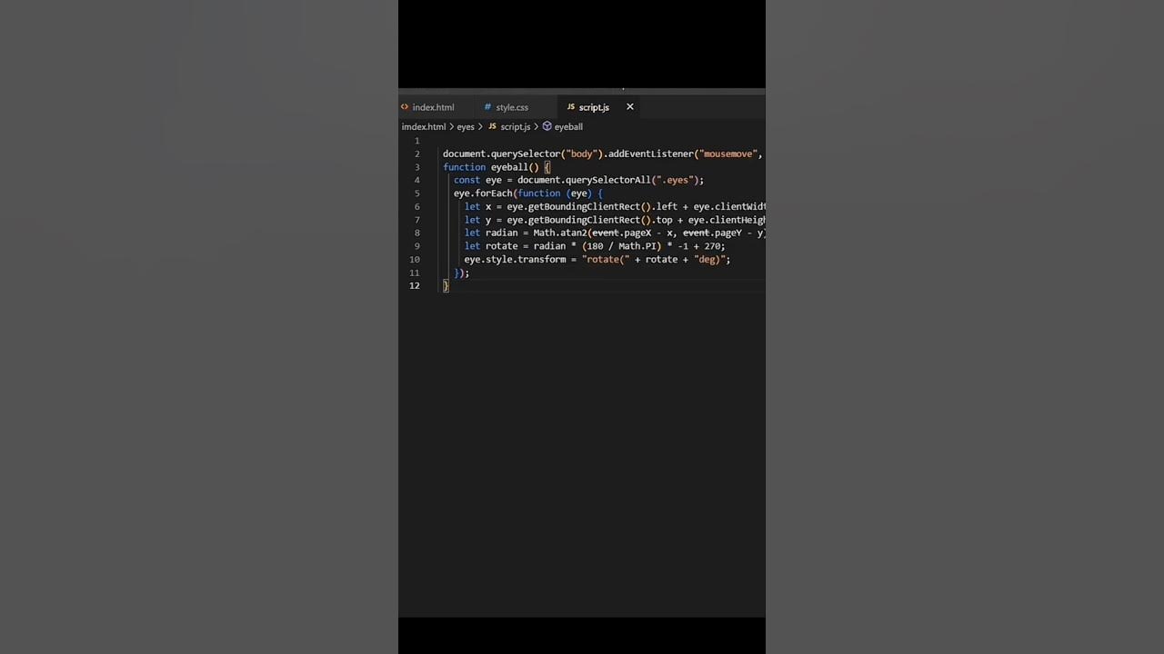 I Built a Watching Eye using HTML, CSS, and JS #programming #webdevelopment #html #css # ...