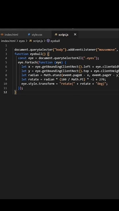 I Built a Watching Eye using HTML, CSS, and JS #programming #webdevelopment #html #css # ...