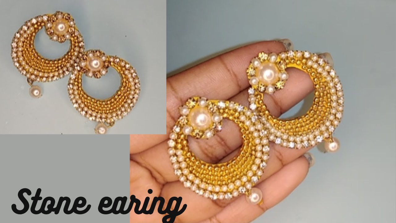 beautiful earing making//earing making at home//creative ideas//new ...