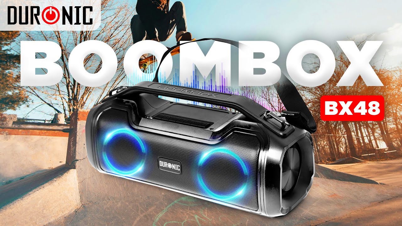 BEST Outdoor Portable Boombox | Duronic BX48 Bluetooth Speaker - YouTube