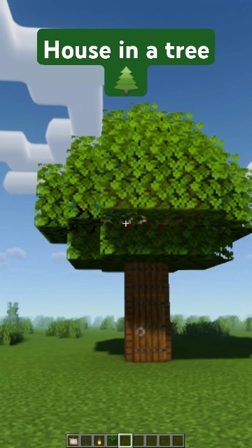 Minecraft house in a tree 🏠🌲- suitable for Starter Base #minecraft # ...