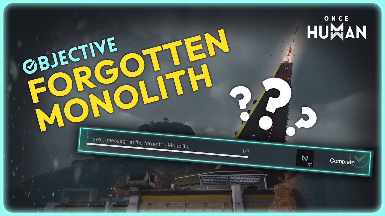 How to find the Forgotten Monolith | Once Human - YouTube
