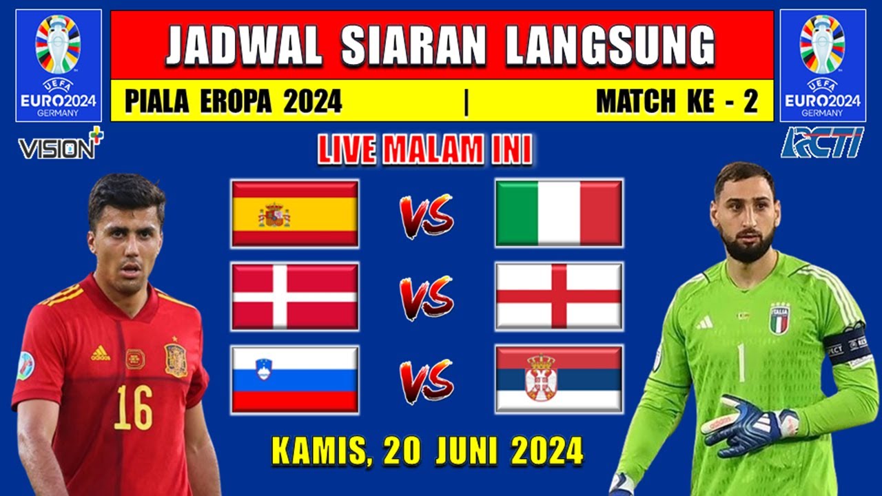JADWAL SIARAN LANGSUNG PIALA EROPA HARI INI KAMIS 20 JUNI 2024 ... JADWAL SIARAN LANGSUNG PIALA EROPA HARI INI KAMIS 20 JUNI 2024 ...