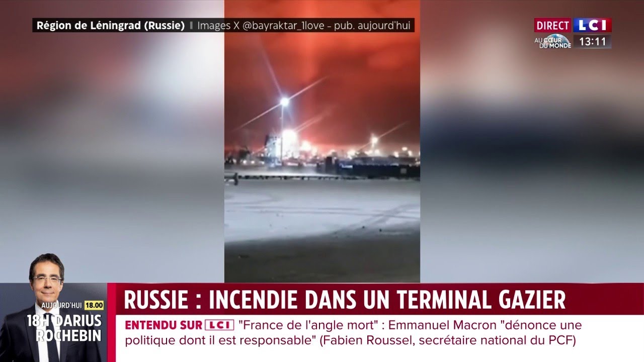 Un terminal gazier incendié en Russie - YouTube