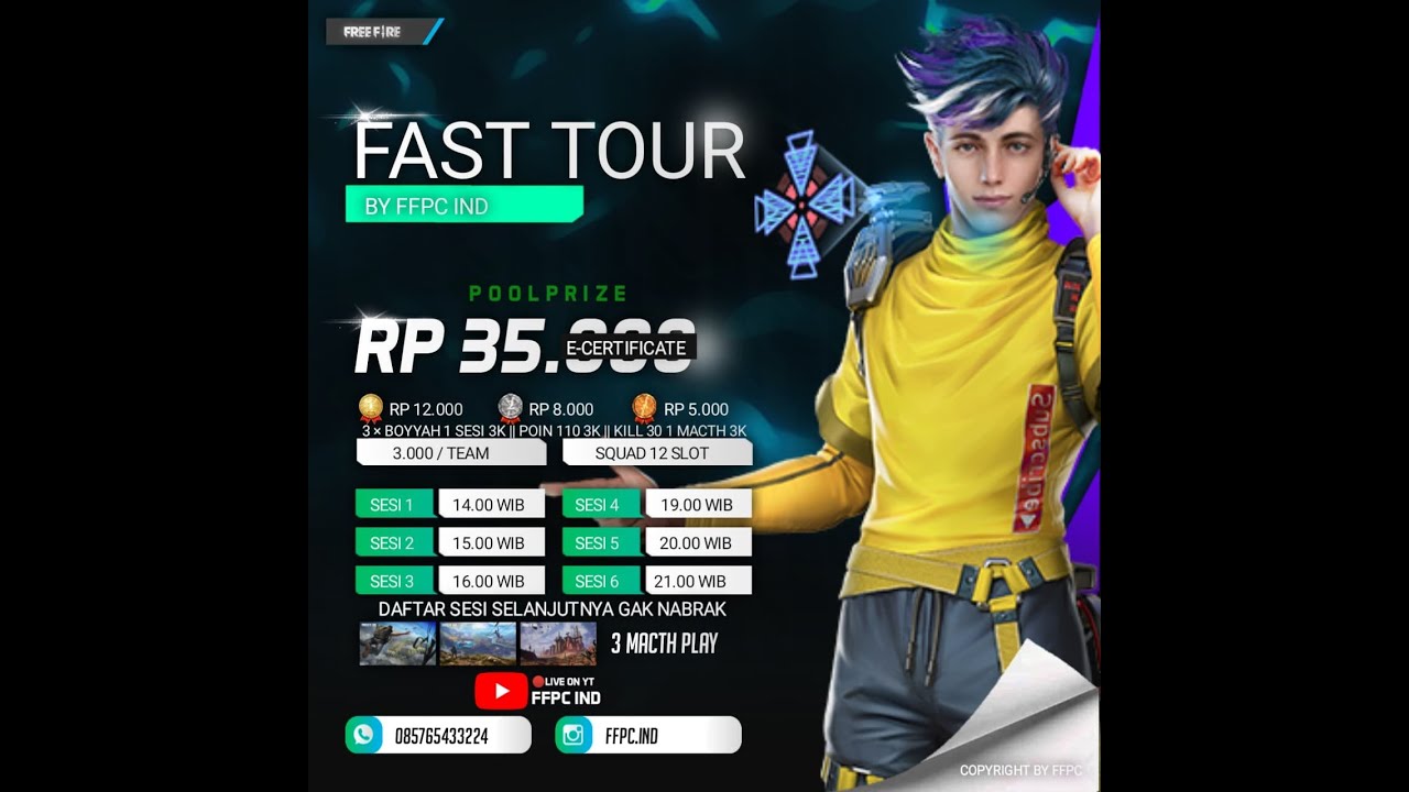 FREE FIRE GARENA || 11-12-2022 SESI 1 TUR BY FFPC IND - YouTube