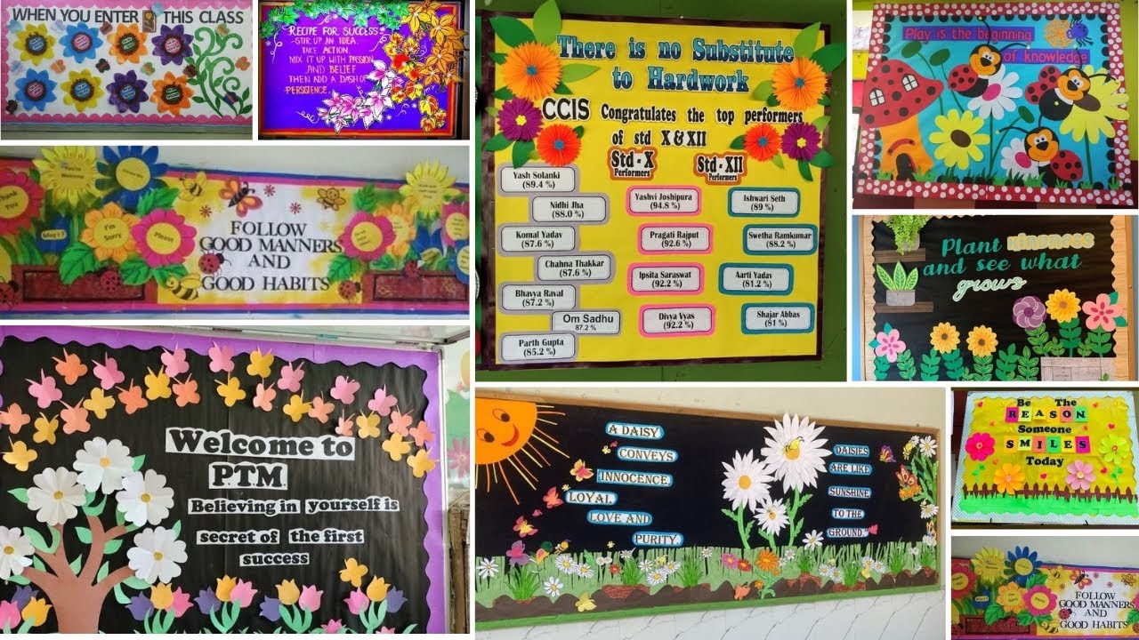 Bulletin board back to school decoration ideas - YouTube