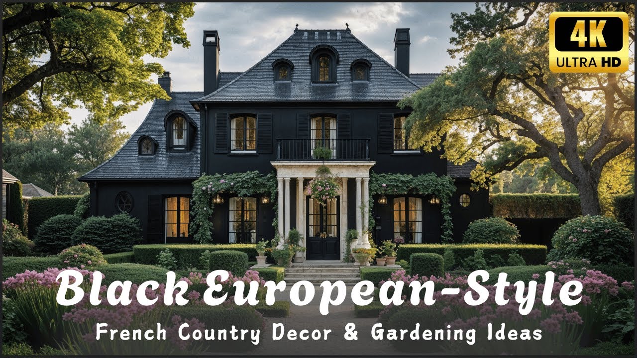 Modern Black European-Style House: Modern French Country Decor ...