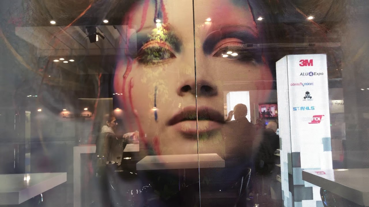 Contra Vision HD Perforated Window Film on display at Viscom Italia ...