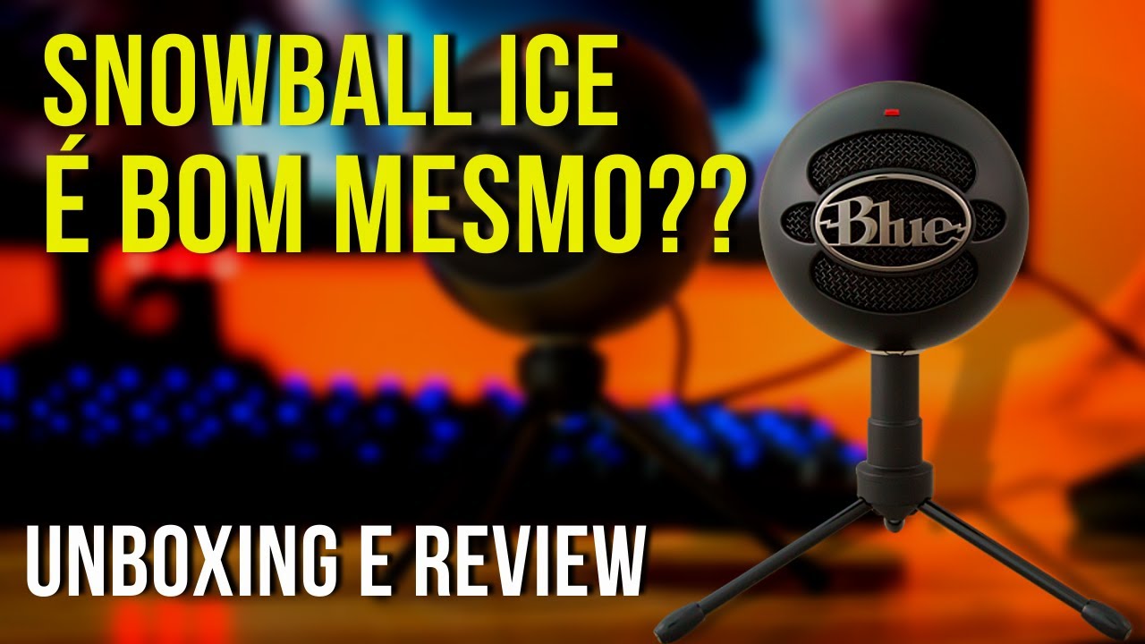 Microfone Condensador USB Blue Snowball Ice Preto | UNBOXING E REVIEW ...