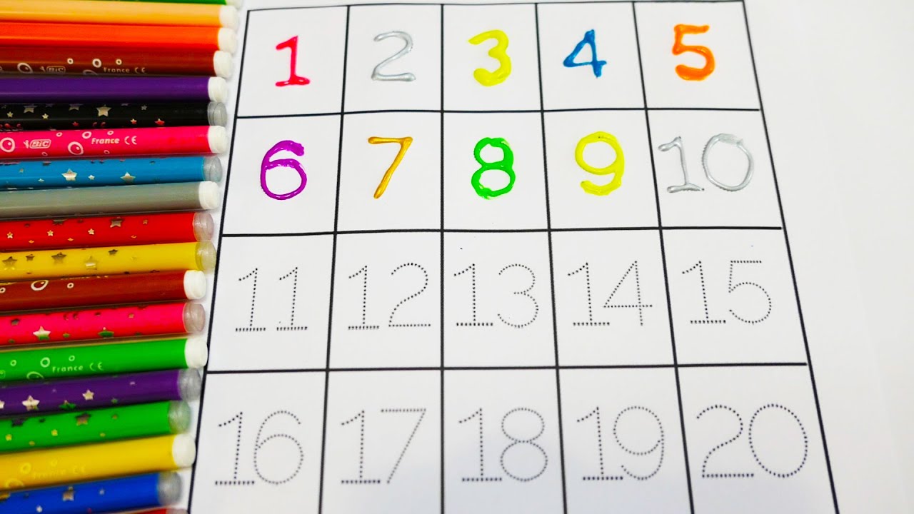 Learn How To Write Numbers, Learning number song DIY video - YouTube