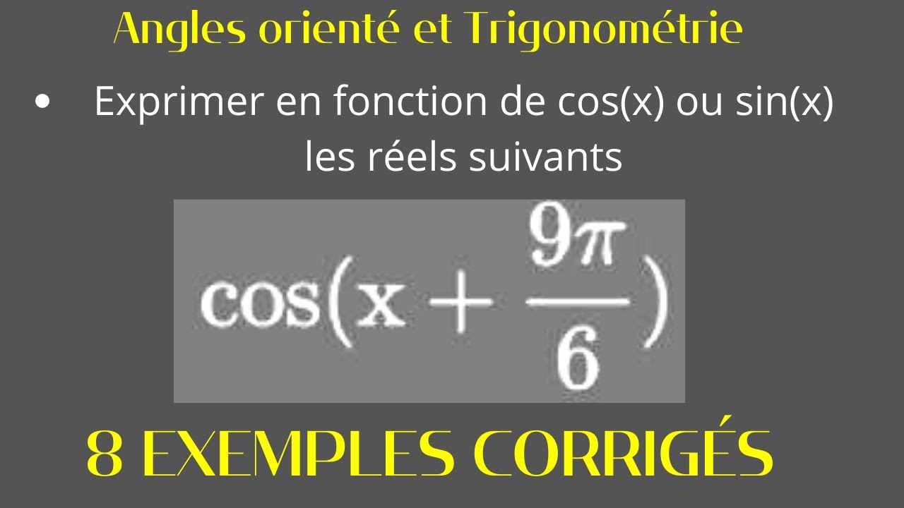 #2 Des exemples sur les ligne trigonométriques (cosinus et sinus) des ...