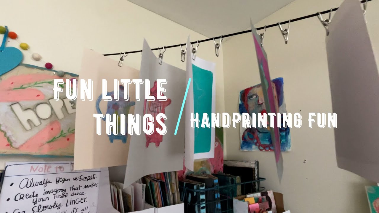Fun Little Things: gel print plus trace monotype combo - YouTube