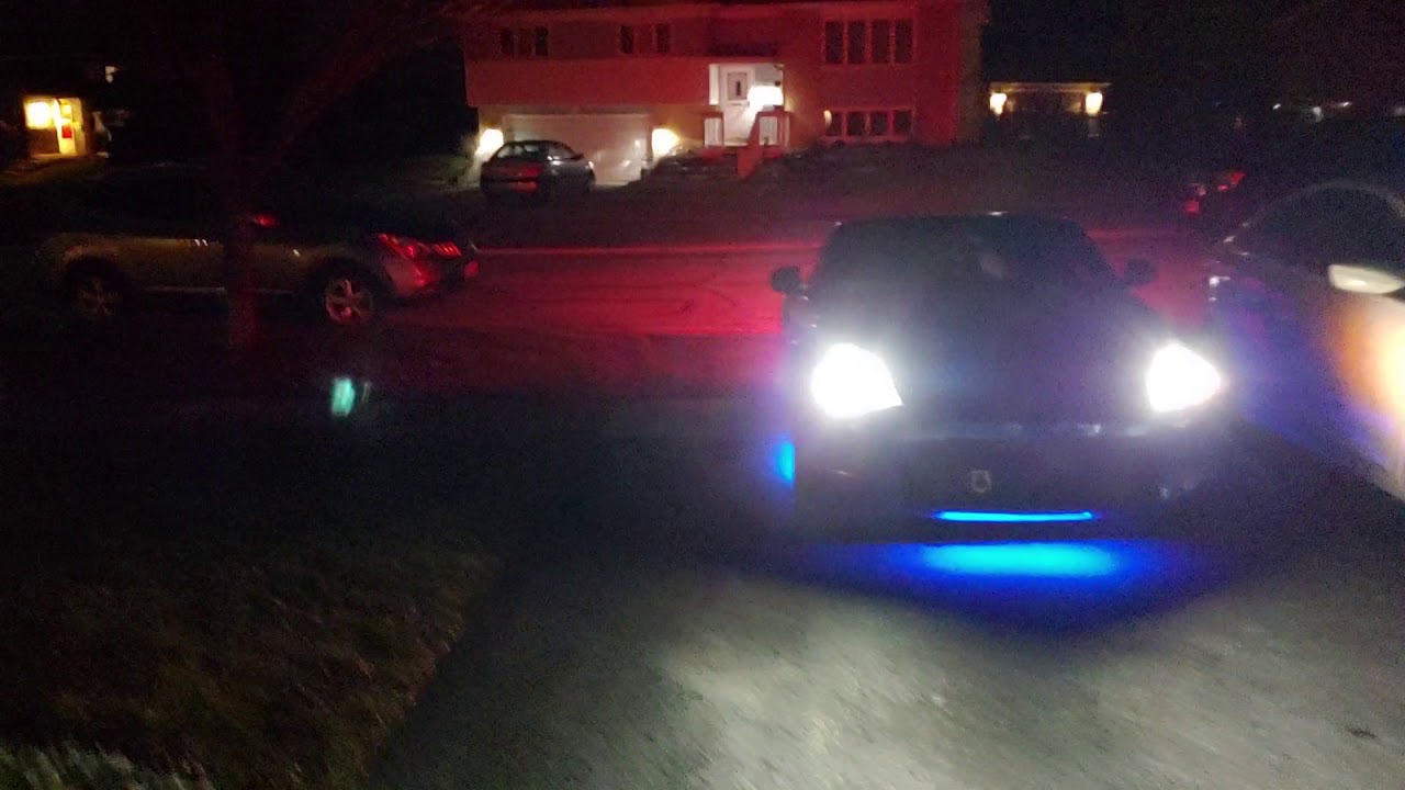 370Z first ride blue underglow - YouTube