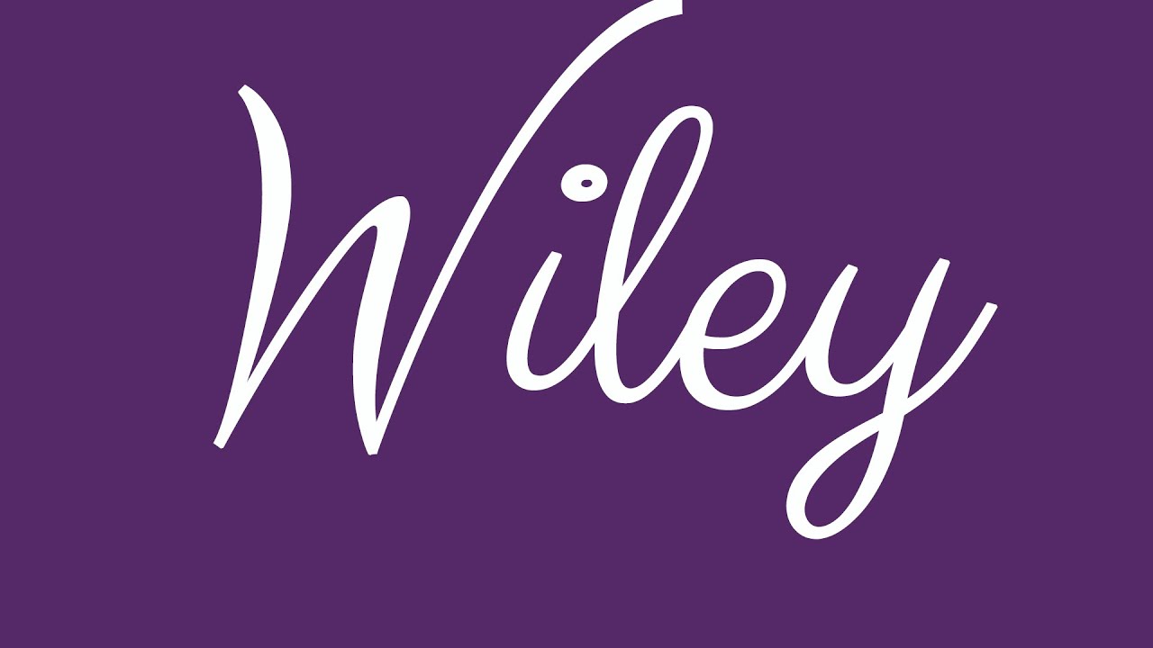 Learn how to Sign the Name Wiley Stylishly in Cursive Writing - YouTube