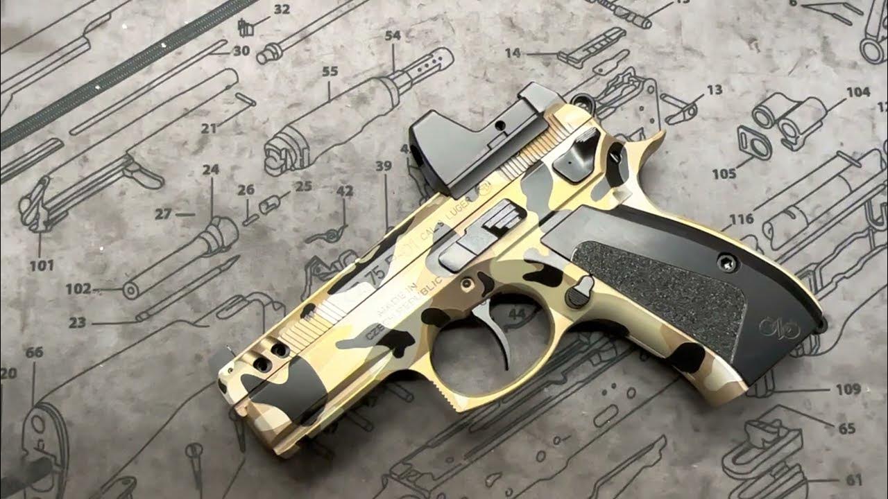 CZ 75 P-01 Full Custom with Metallic Multicam - YouTube
