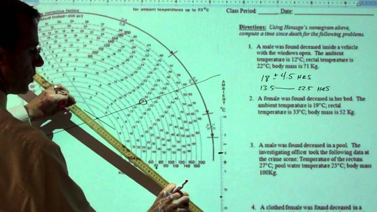 Henssge's Nomogram, More Examples - YouTube