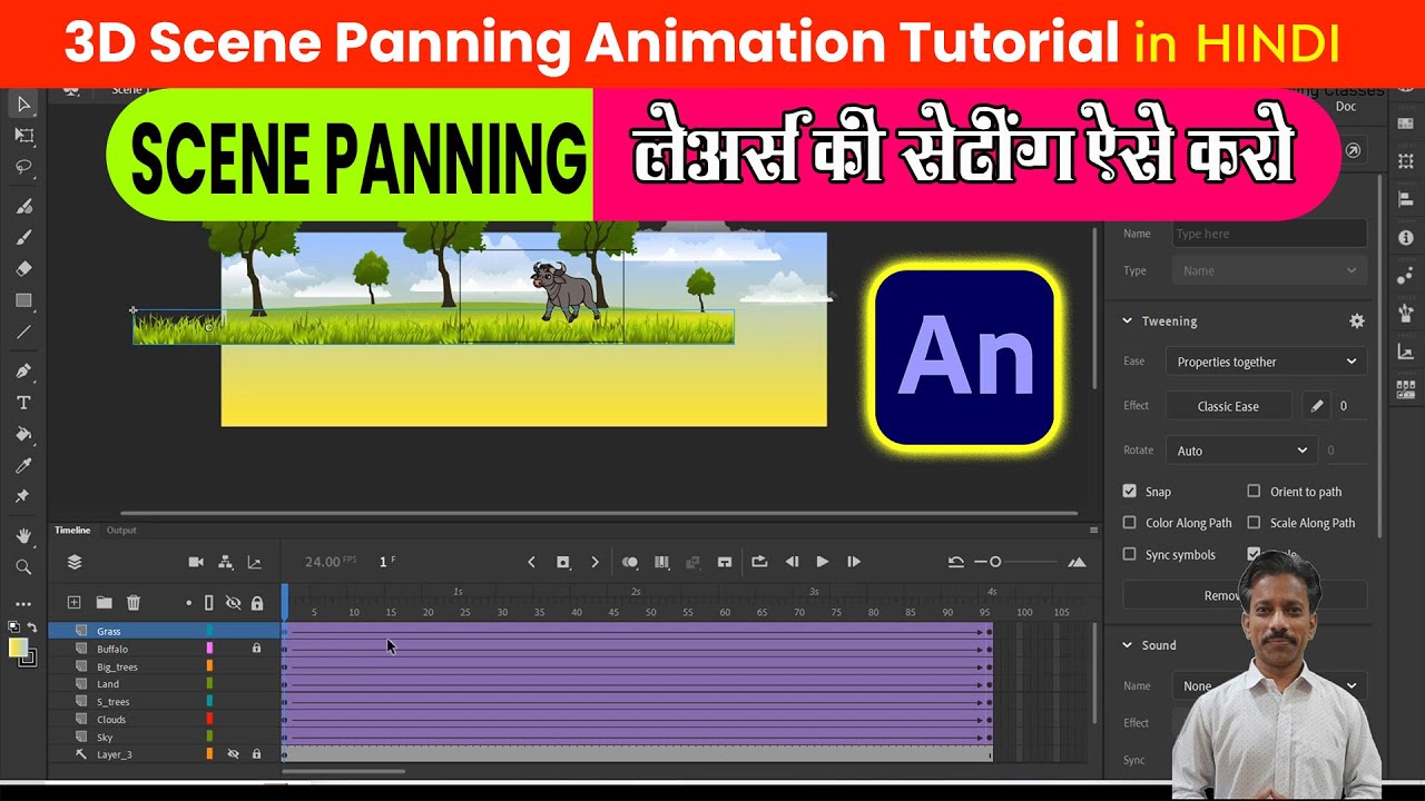 3D Scene panning in Adobe Animate / Camera in Animate CC / Scene ...