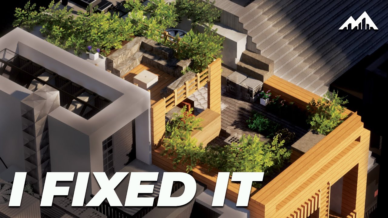Architecturally Redesigning my Old Minecraft Rooftop - YouTube