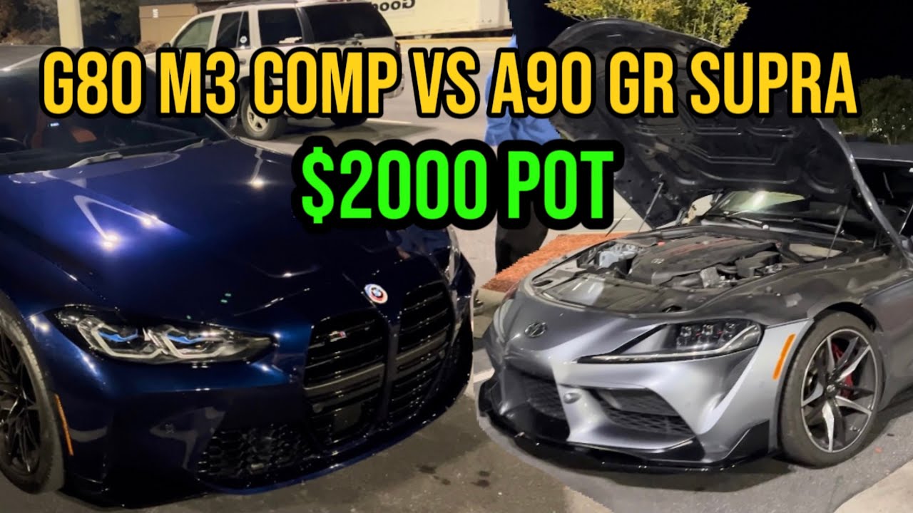 A90 SUPRA VS G80 M3 COMP $2000 POT (2 Races) - YouTube