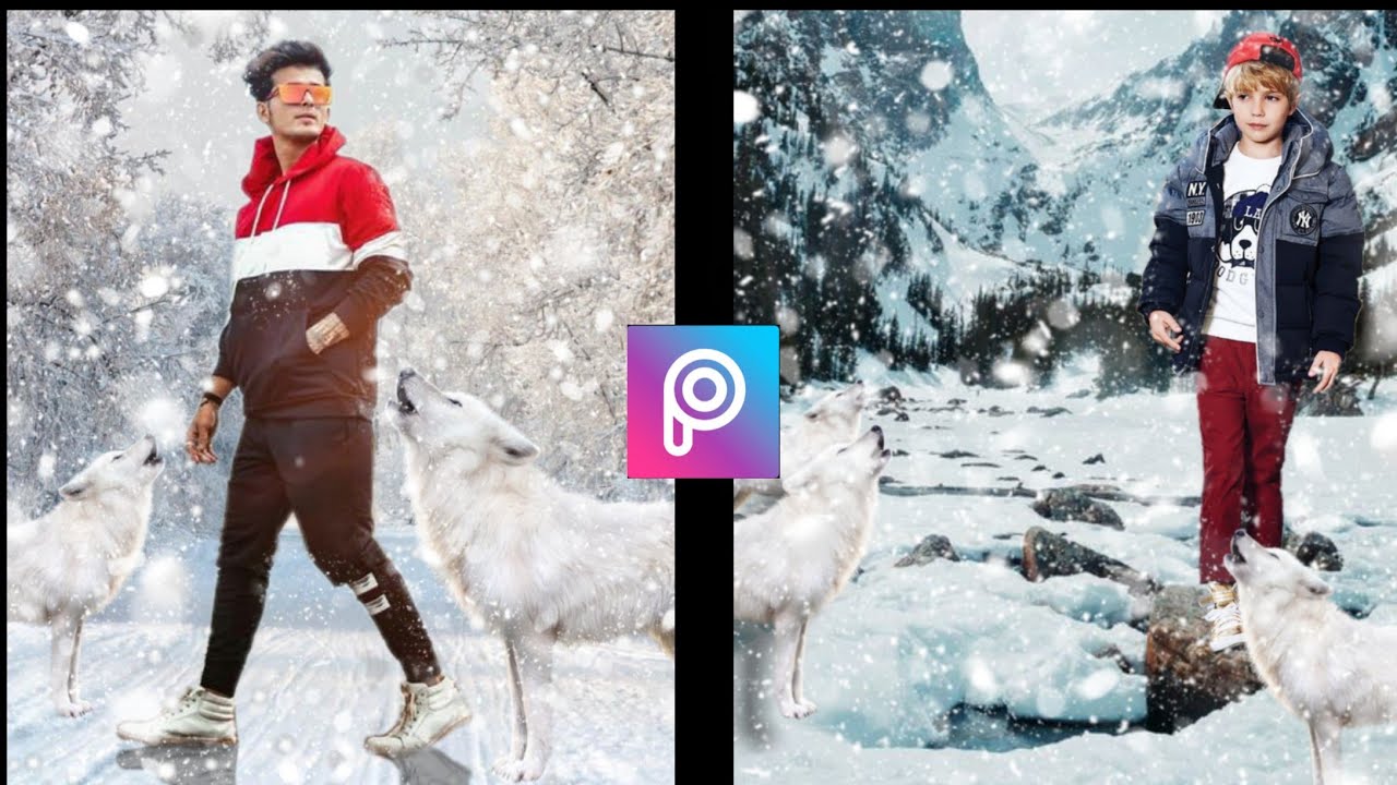 PicsArt- Winter snowfall photo Editing||PicsArt Editing|Rohit jone ...