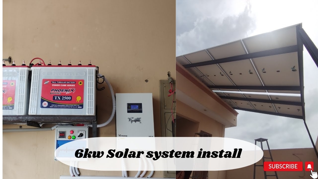 6kw Solar system install | off grid system | inverter inverex veyron ...